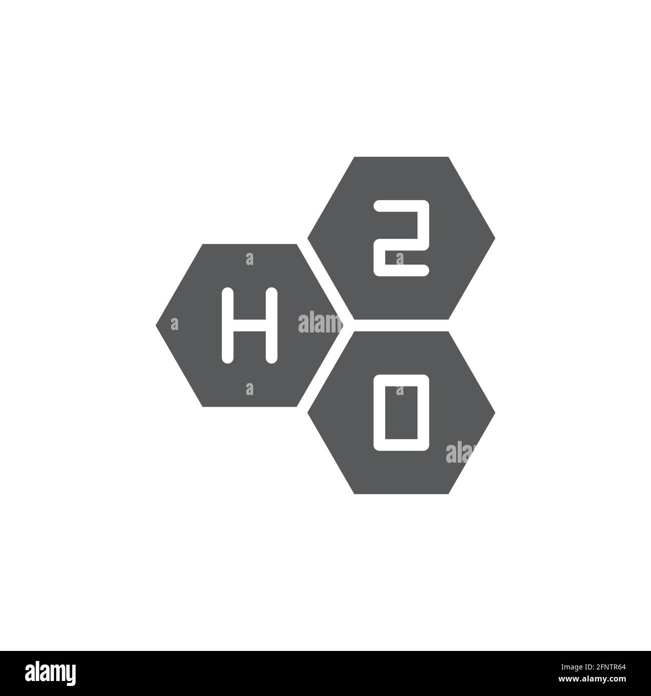 H2o das chemische symbol für wasser Stock-Vektorgrafiken kaufen - Alamy