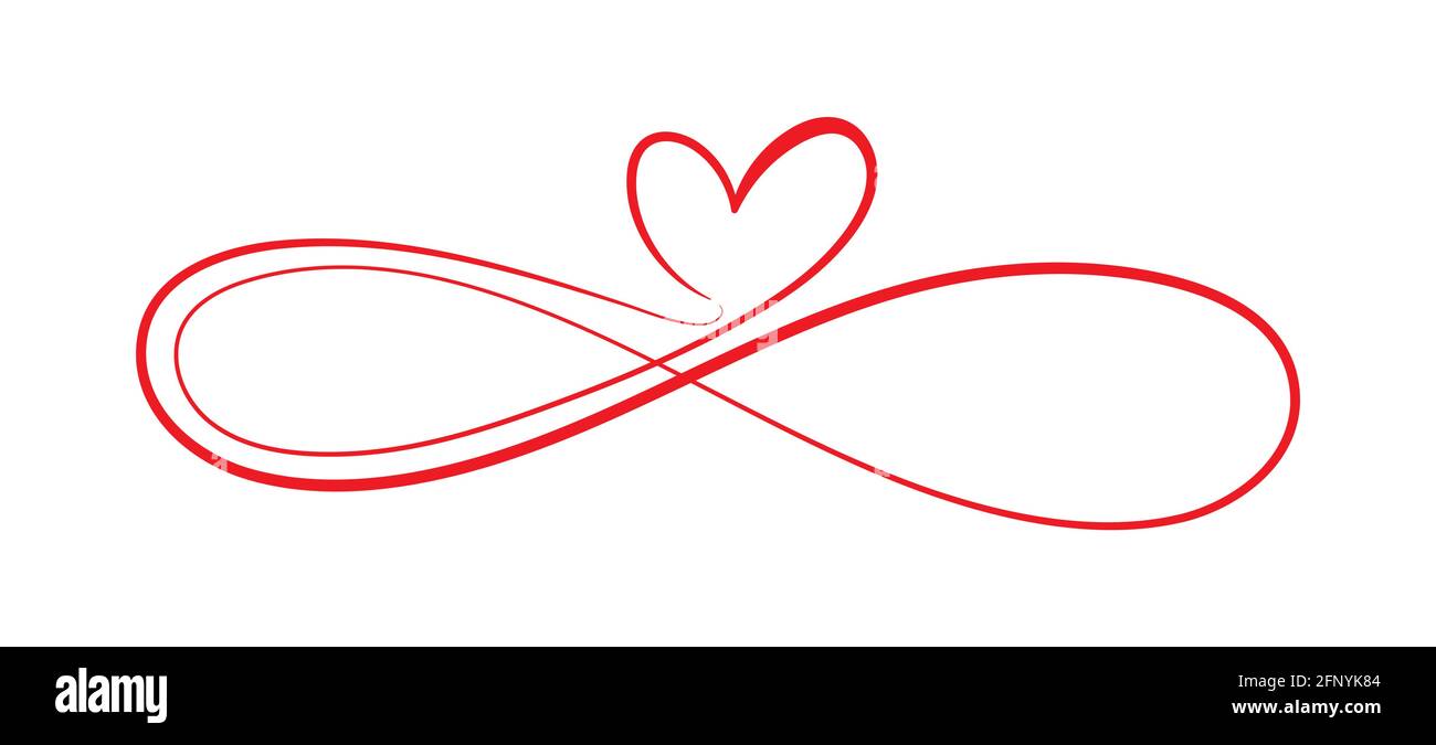 Symbol der ewigen Liebe. Das Herz und das Unendlichkeitszeichen ...