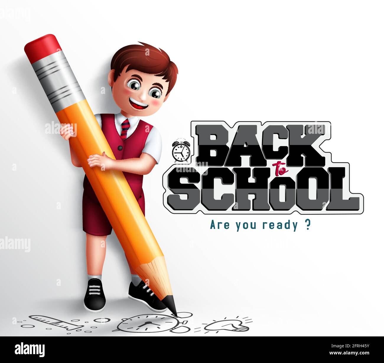 Blaue schuluniform Stock-Vektorgrafiken kaufen - Alamy