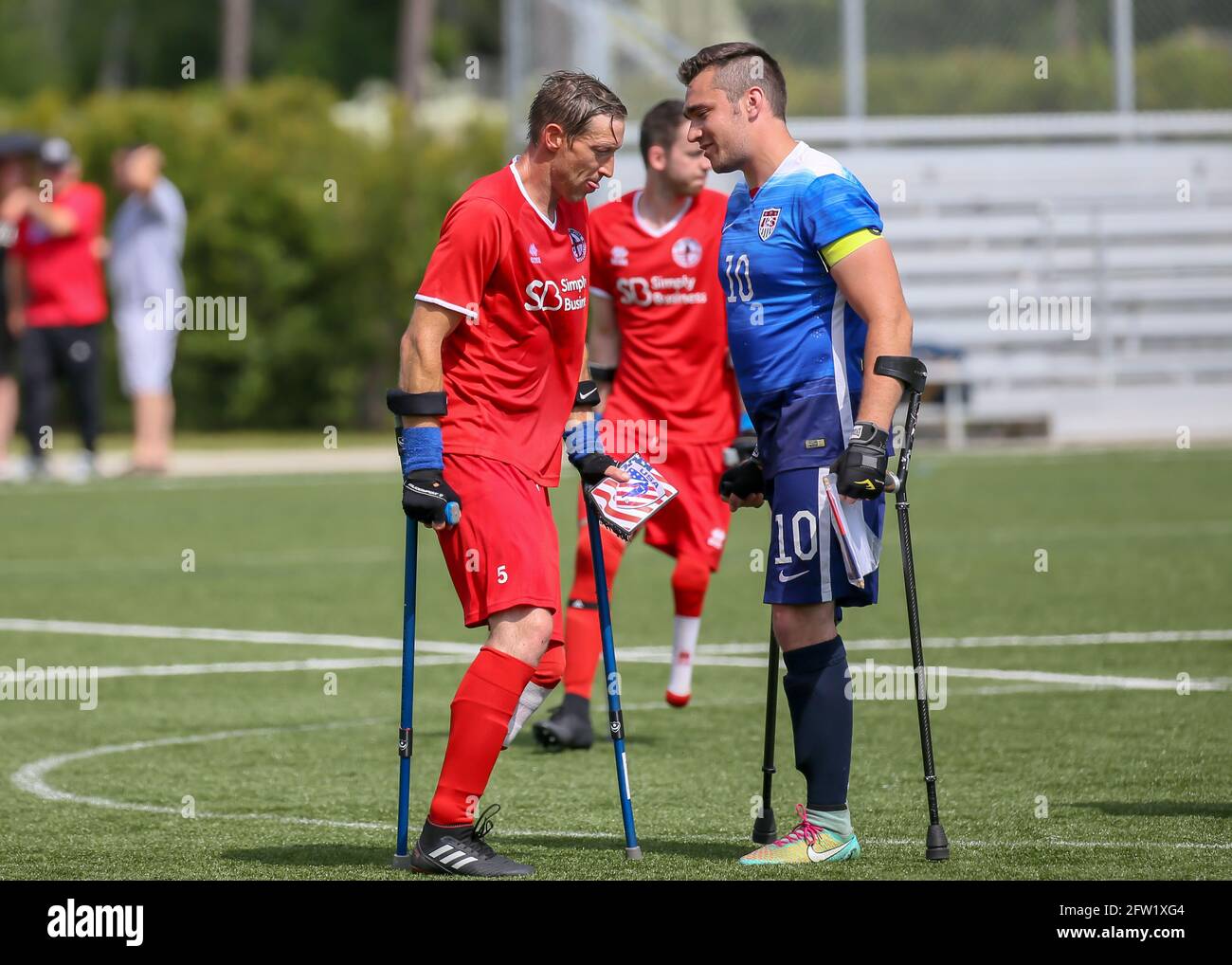 Am 2. Juni 2018 tauschen The Woodlands, texas, USA; das Team England ...