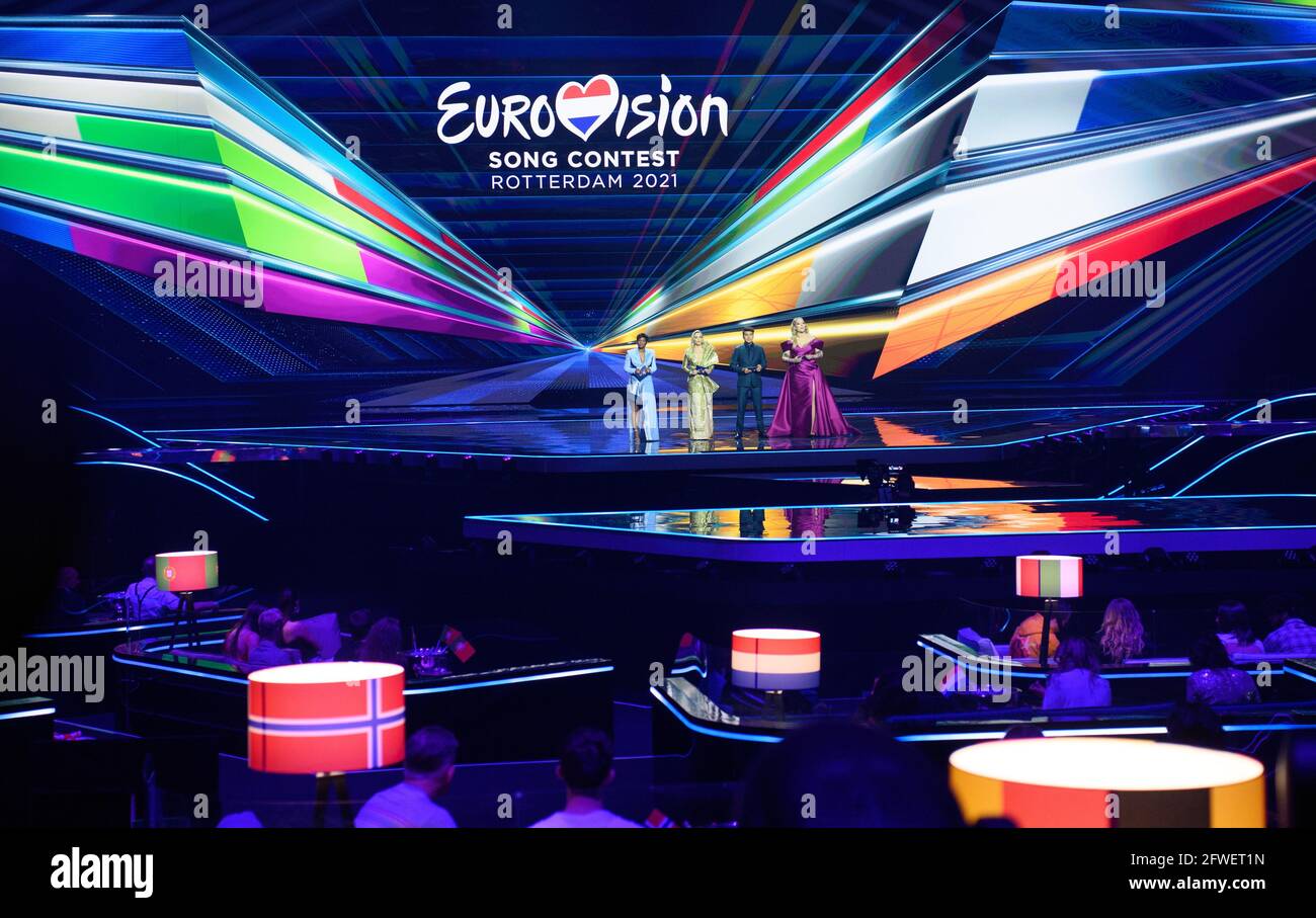 Rotterdam, Niederlande. Mai 2021. Zu Beginn des Eurovision Song Contest ...