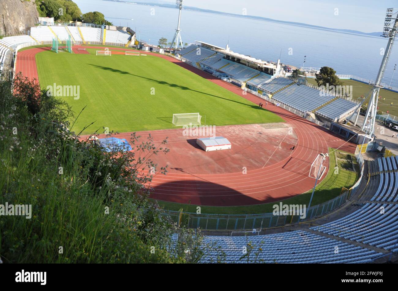 Fußballstadion Kantrida. Attraktives Fußballstadion von NK Rijeka. Das ...