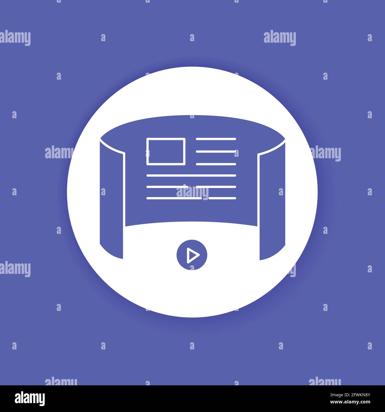 Augmented-Reality-Präsentation mit Glyphen-Symbol in Farbe. Digitale ...