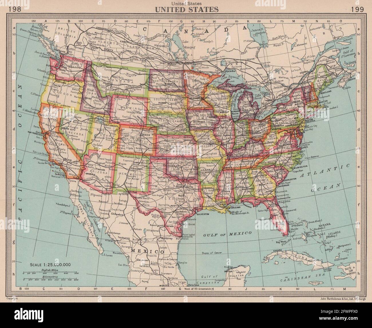 Usa map states -Fotos und -Bildmaterial in hoher Auflösung – Alamy