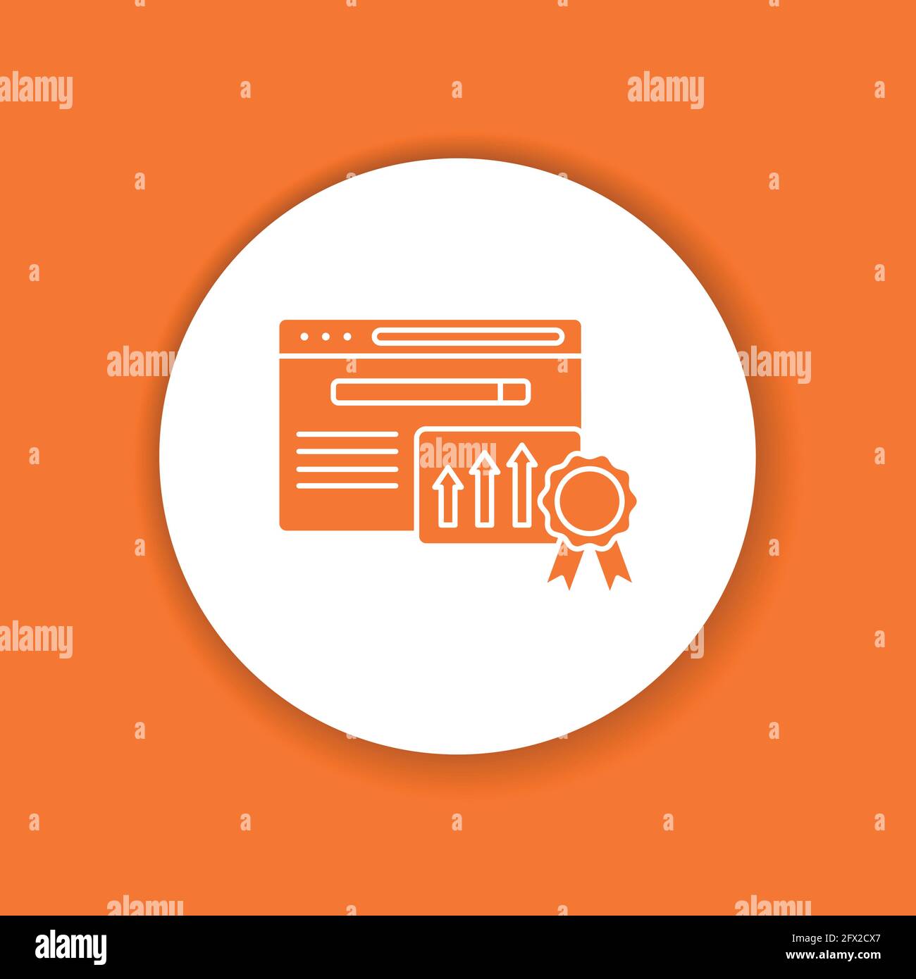 Website-Ranking Farbe Glyphen-Symbol. Wachstumszeichen Motoroptimierung ...