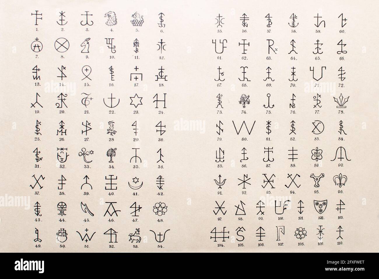 Ancient symbols -Fotos und -Bildmaterial in hoher Auflösung – Alamy