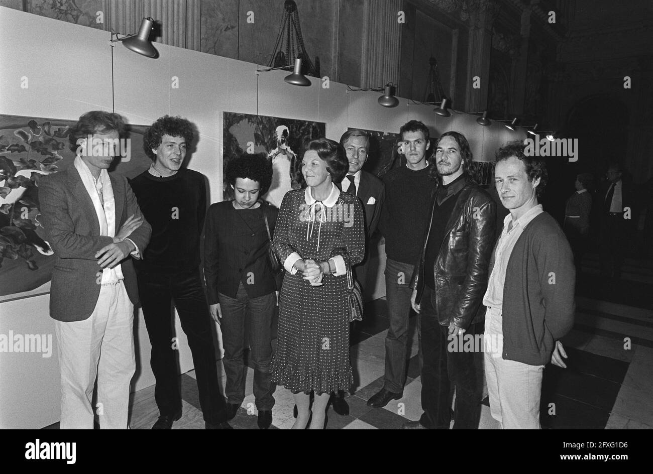 Von links nach rechts H. van Woerden, E. Verkerk, A. Blom, Queen ...