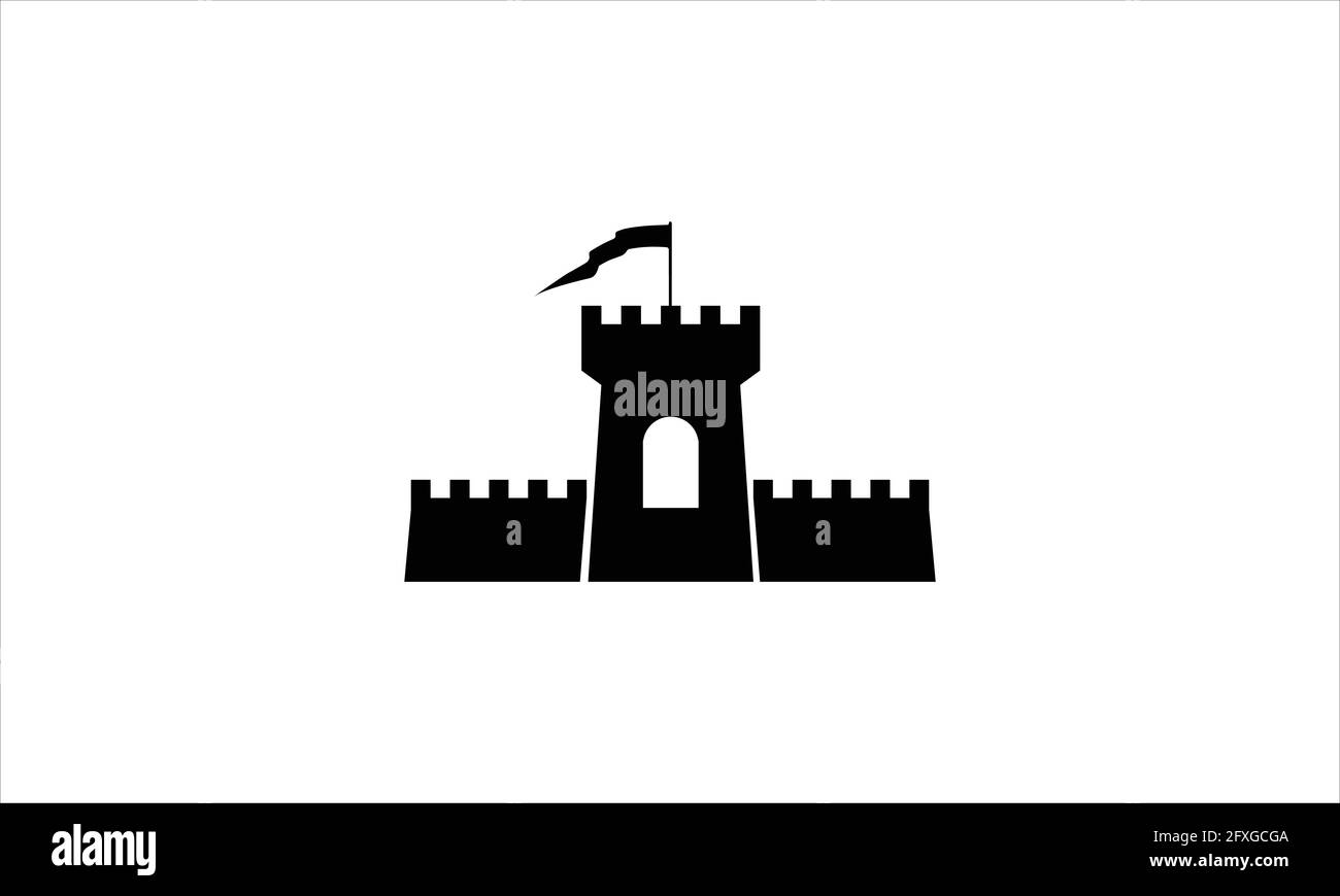 Festung Vektor Symbol Logo Design Illustration Stock-Vektorgrafik - Alamy