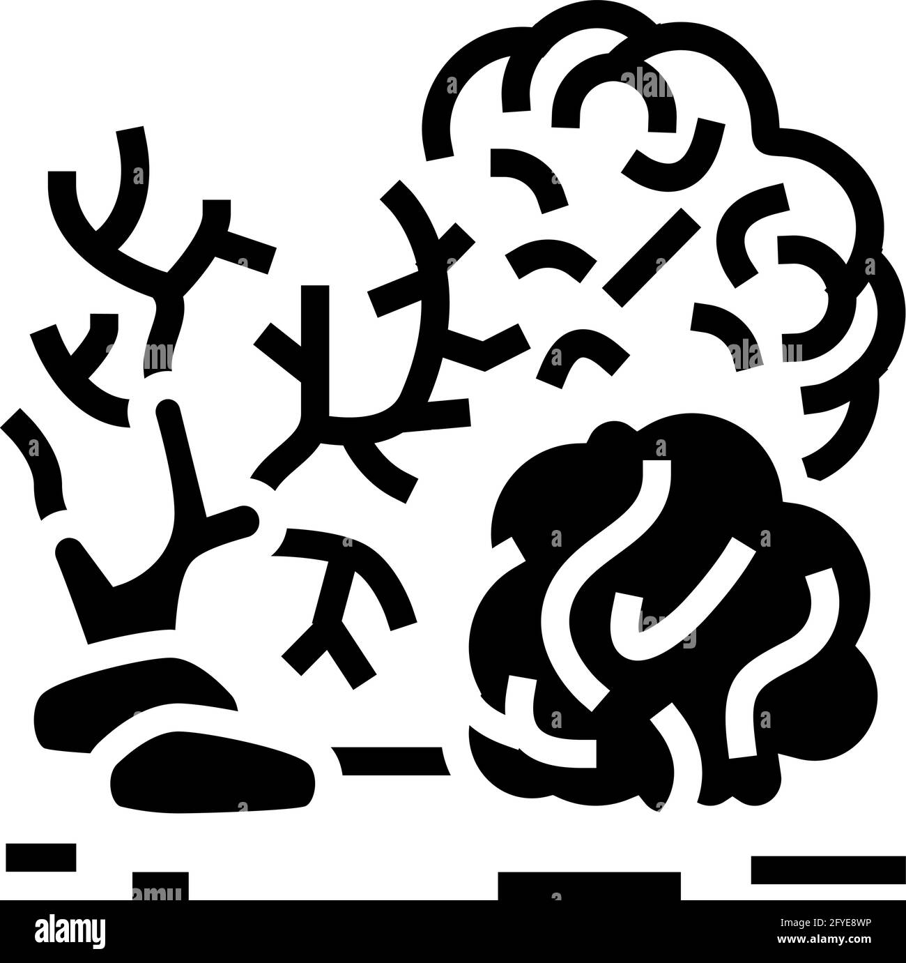 Abbildung des Symbols „Reef Coral Ocean Glyph“ Stock-Vektorgrafik - Alamy