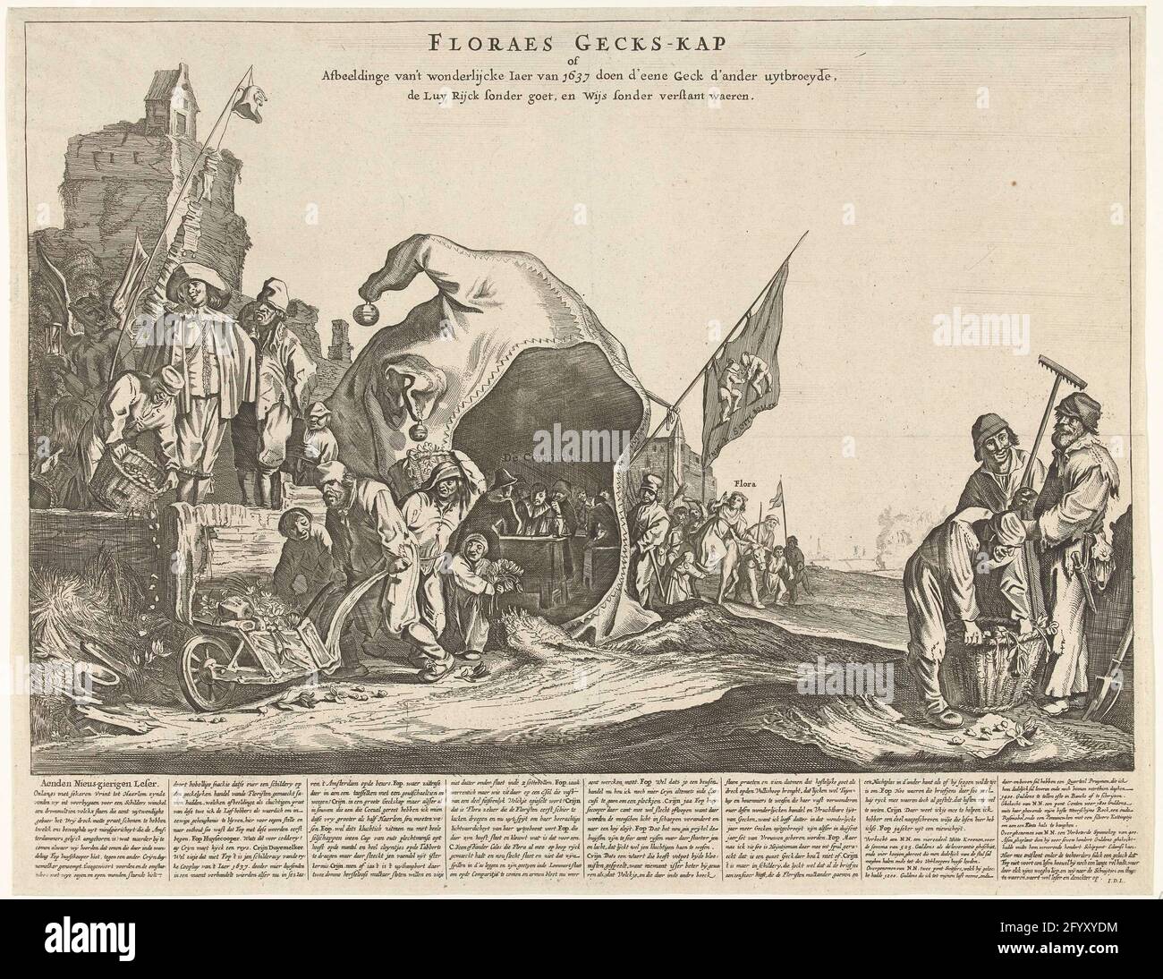 Floraes Gecks Cap, 1637; Floraes Gecks Hood or picture va't wonderful ...