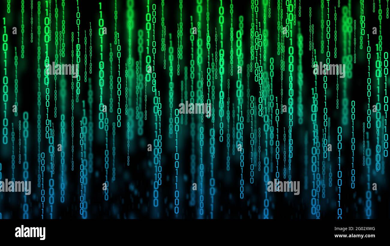 Binary code green Stockfotos und -bilder Kaufen - Alamy