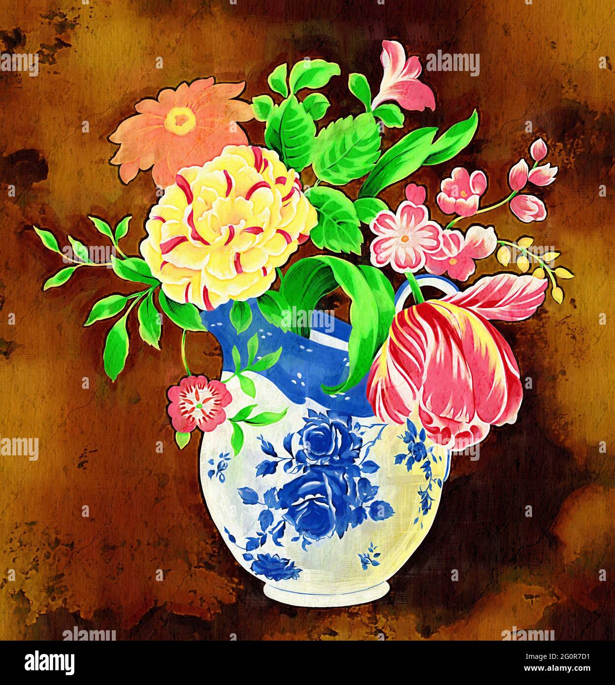 Eine ruhige Oase: Eine ruhige Landschaft, die im goldenen Sonnenlicht ...