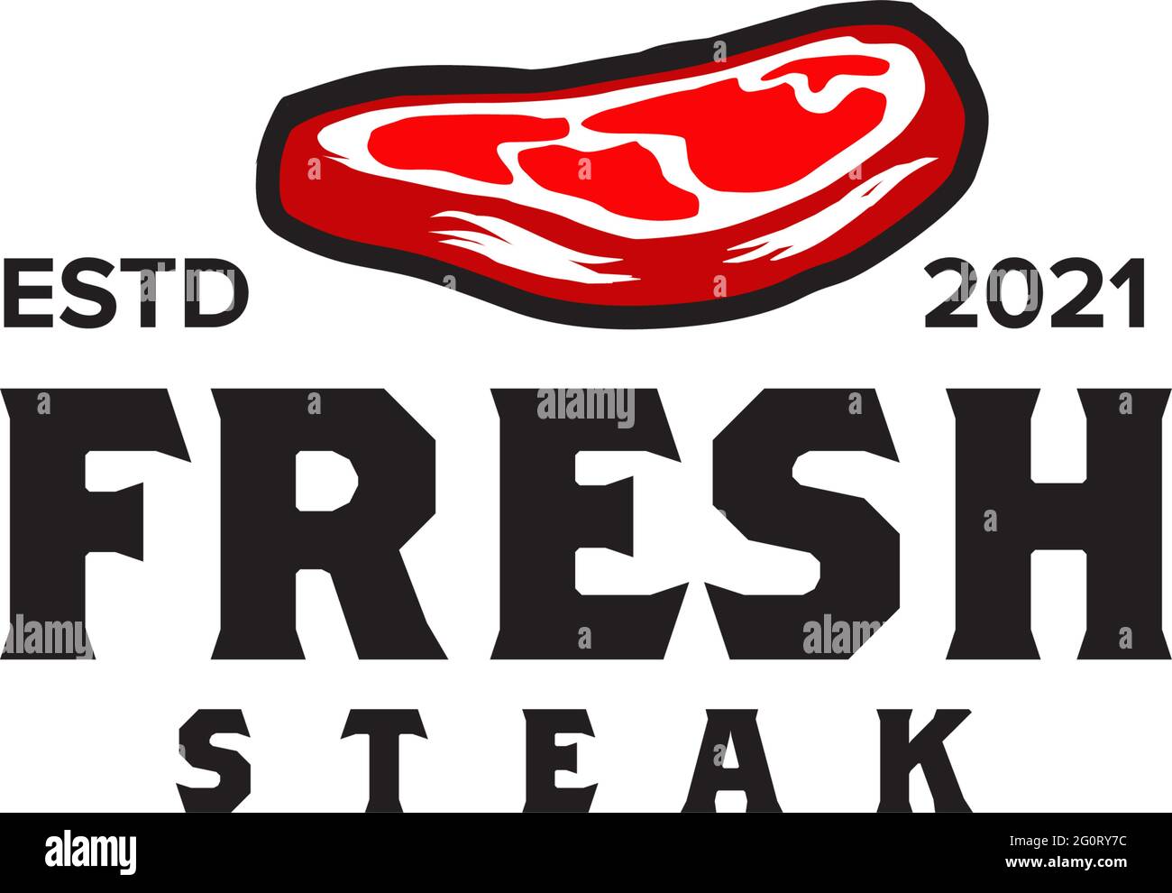 Mit fleisch logo Stock-Vektorgrafiken kaufen - Alamy