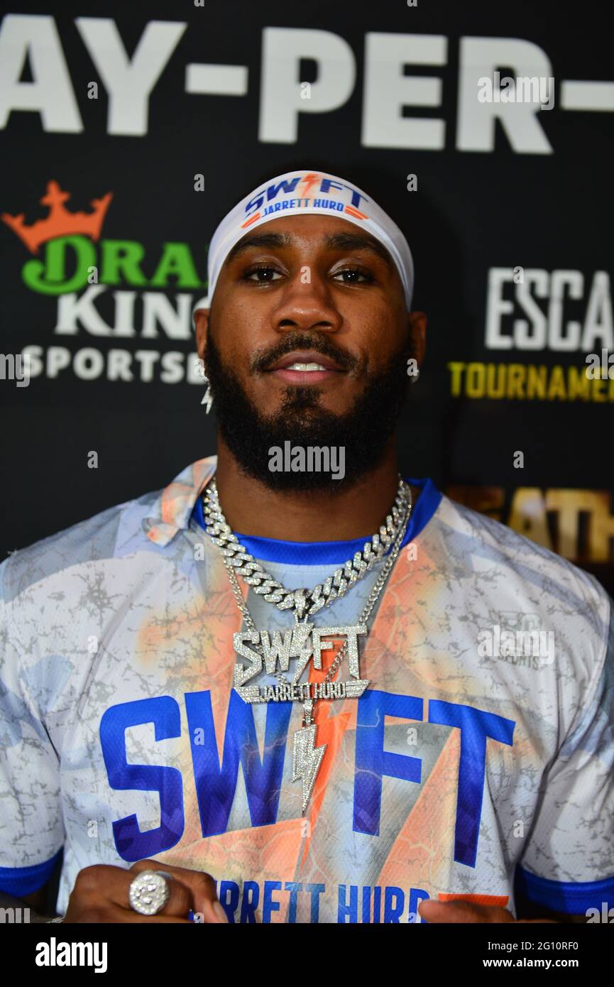 Boxer Jarrett Hurd nimmt vor dem Boxkampf am 6. Juni zwischen Floyd ...