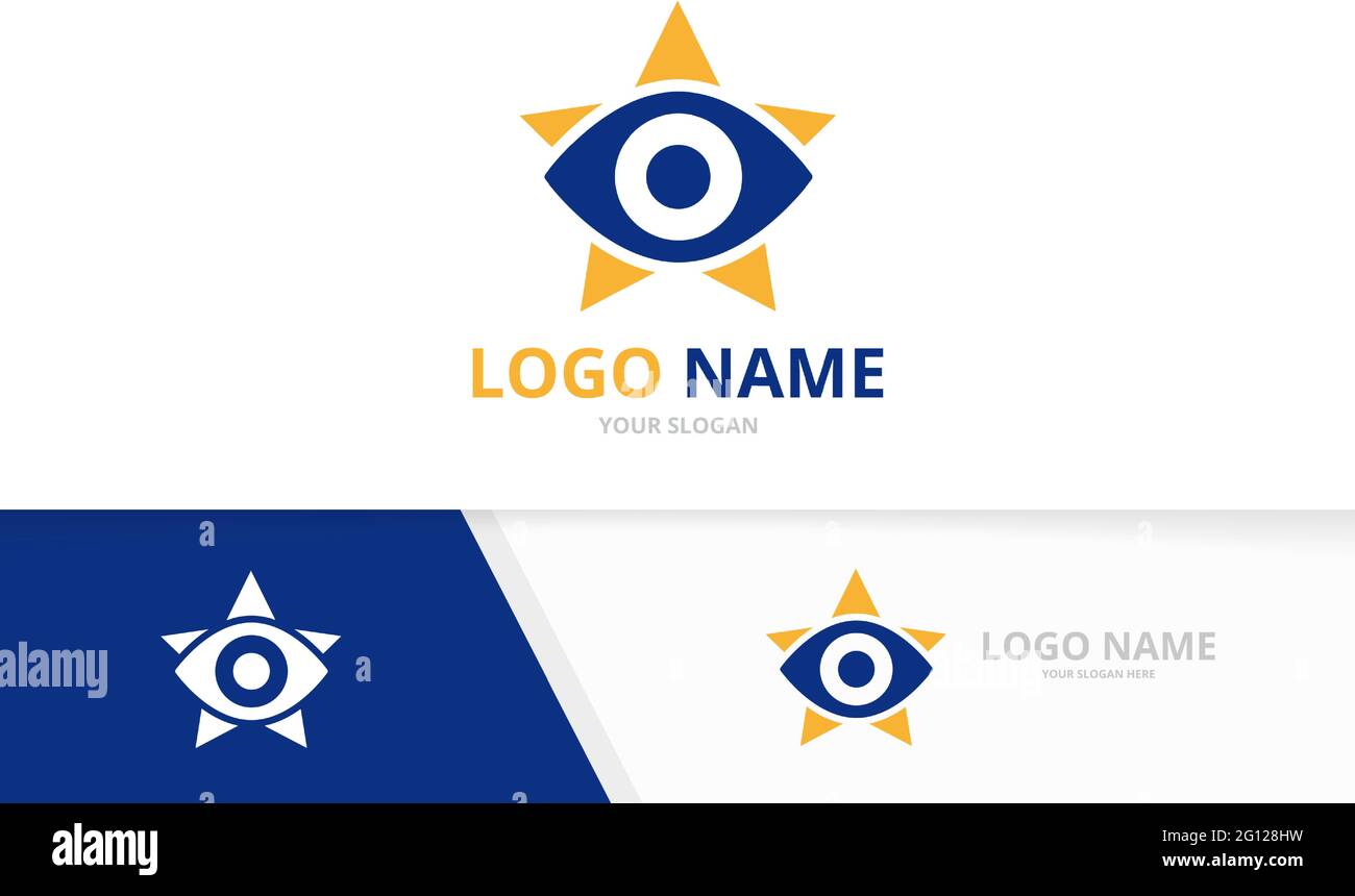 Kombination aus Vector Eye und Star Logo. Einzigartige LEADER Vision ...