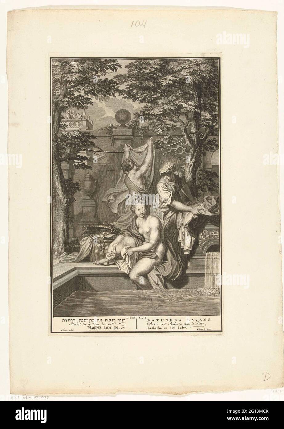 Batseba nimmt ein Bad; BatheSeba in der Badt. Batseba nimmt ein Bad im ...