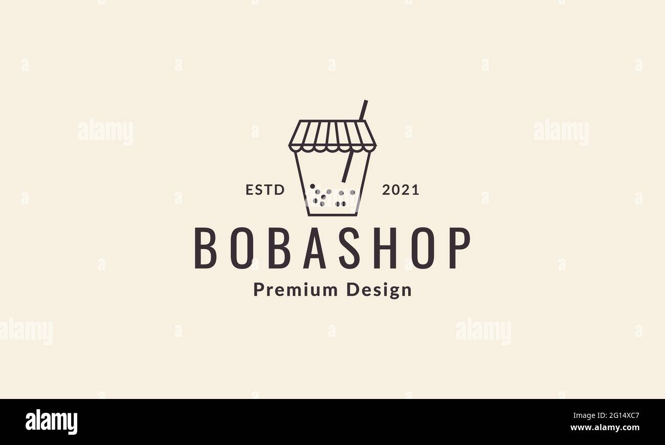 boba Drink Store Logo Symbol Vektor Symbol Illustration Grafik Design ...