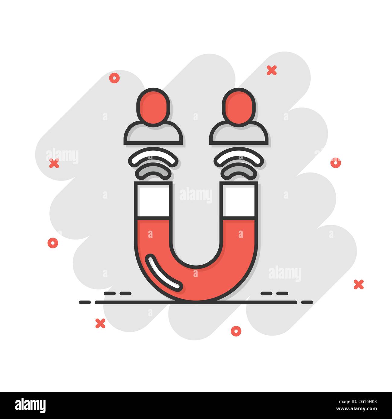Lead Conversion Icon im Comic-Stil. Ziehen Cartoon Vektor-Illustration ...