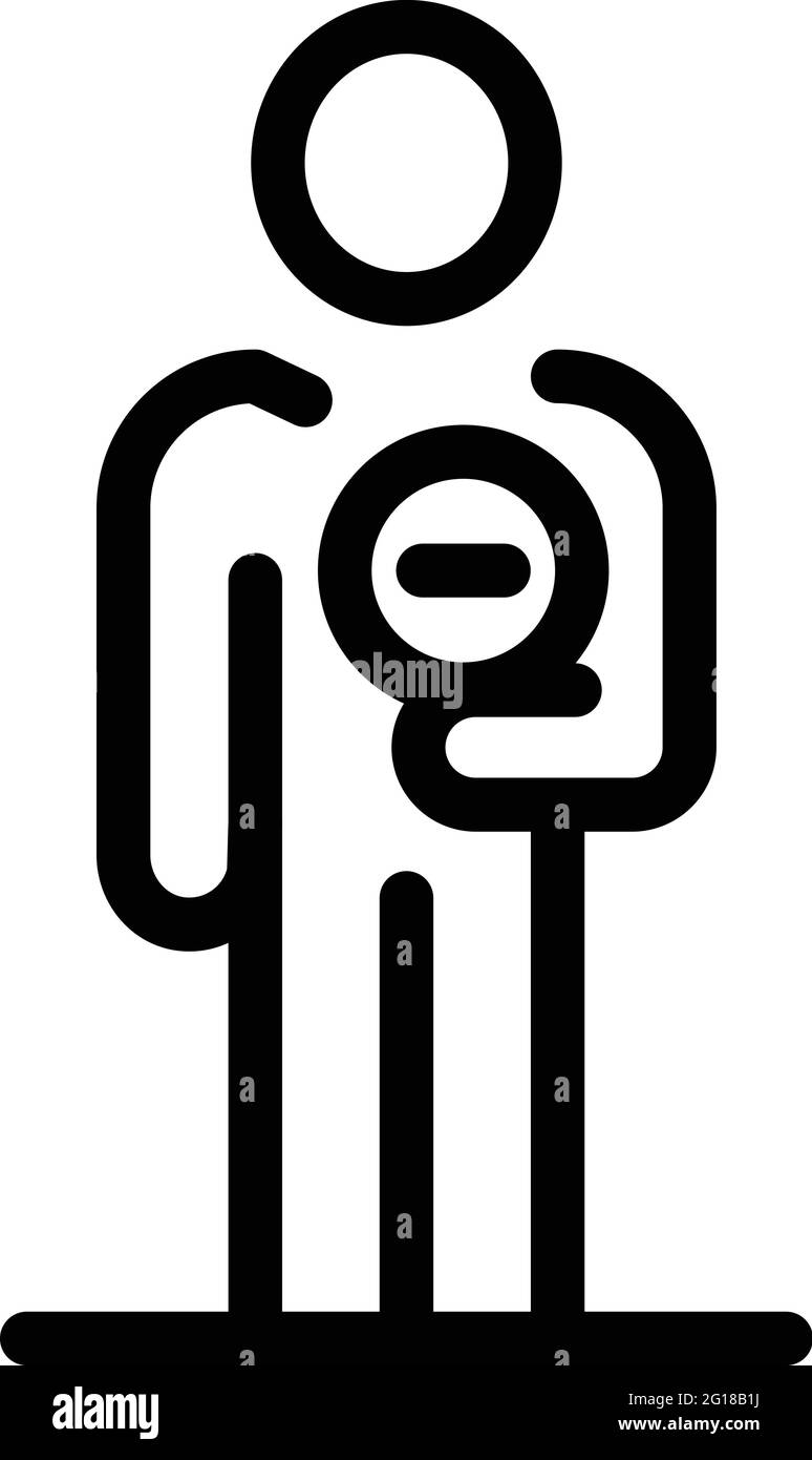 Man-Blacklist-Symbol. Outline man Blacklist Vektor-Symbol für Web ...