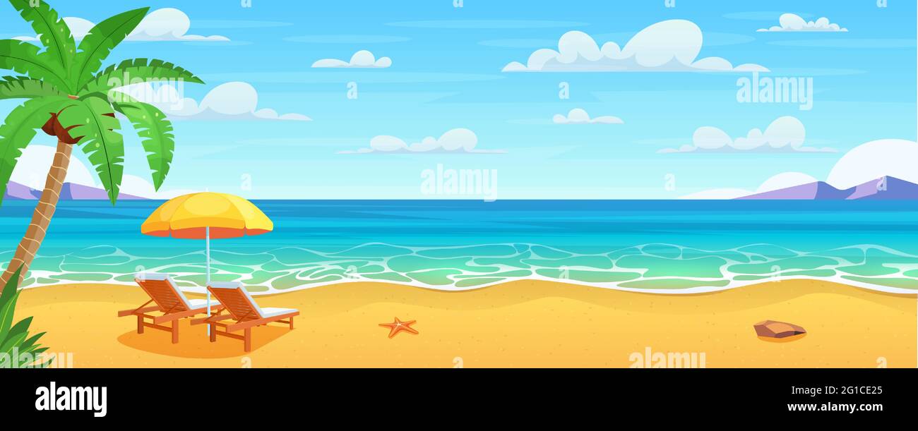 Palmen strand liegen Stock-Vektorgrafiken kaufen - Alamy