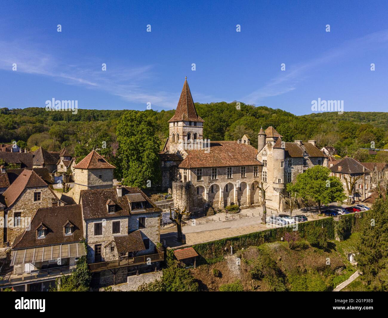 Frankreich, Lot, Haut Quercy, Dordogne Valley, Carennac, Beschriftet ...