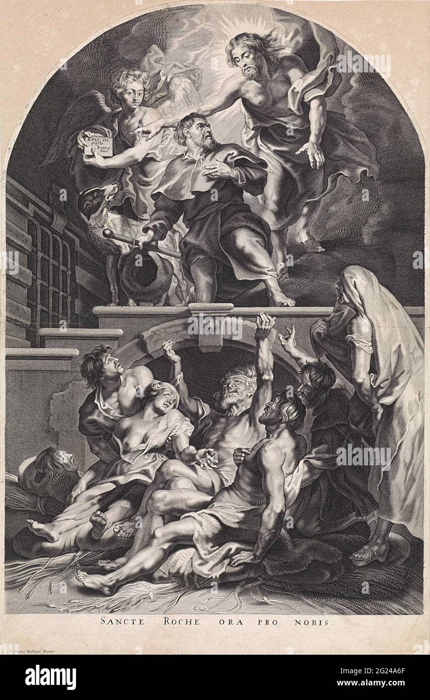 H. Rochus wird von Christus zum Muster der Bullyers ernannt; Sancte ...