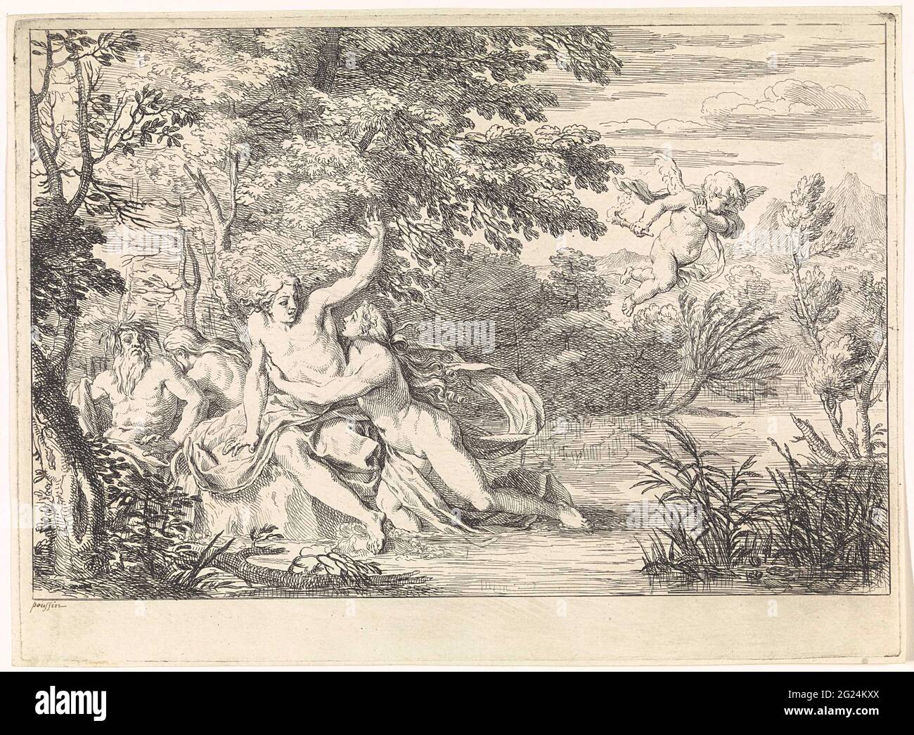 Landschaft mit byblis und Caunus. Byblis ist verliebt in ihren Bruder ...