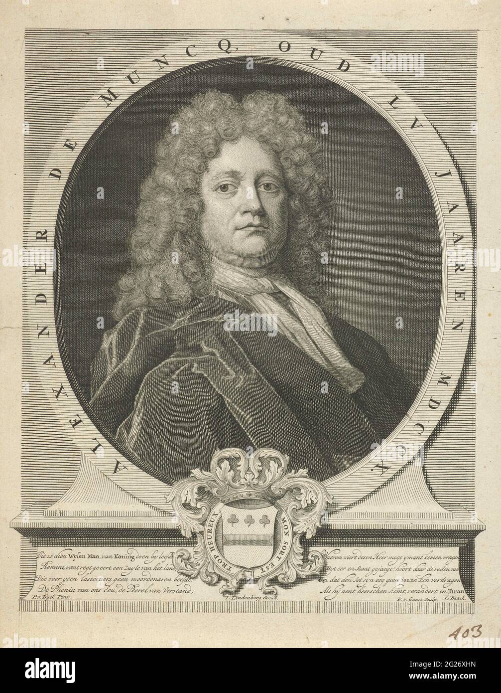Porträt von Alexander de Muncq im Alter von 55 Jahren. Alexander de ...