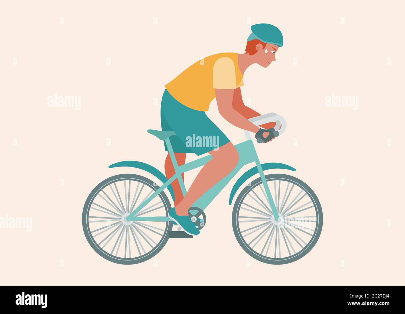 Cartoon radfahrer wohnung Stock-Vektorgrafiken kaufen - Alamy