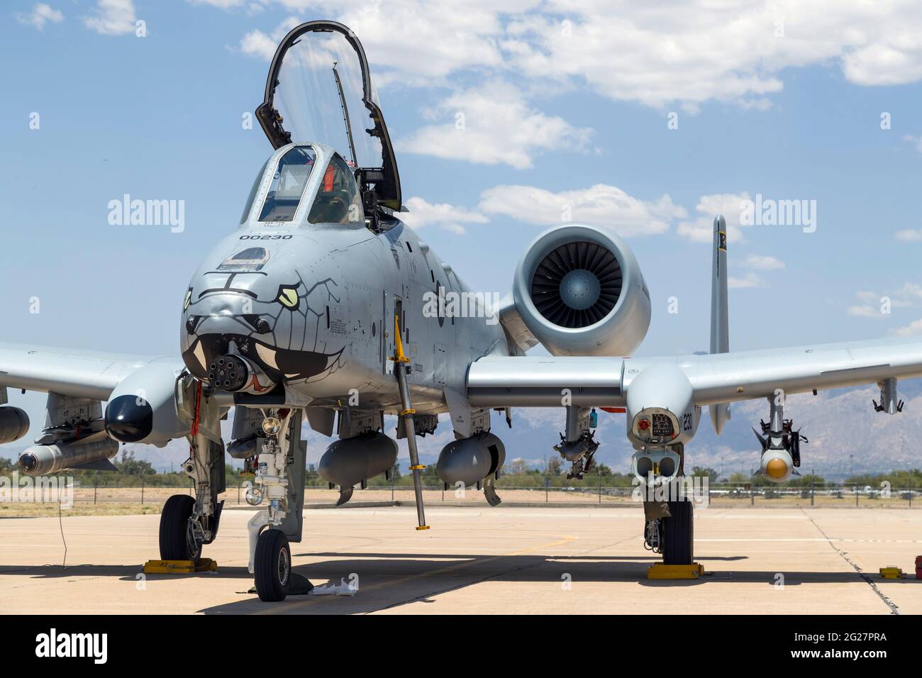Eine US Air Force A-10 Thunderbolt II Warthog auf der Rampe ...