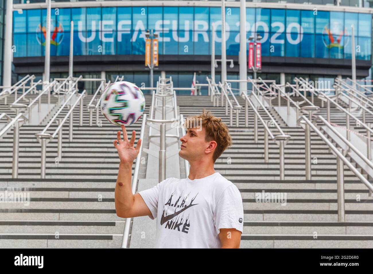 Wembley Stadium, Wembley Park, Großbritannien. Juni 2021. Vor dem ...