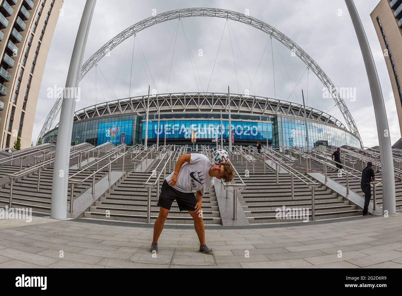 Wembley Stadium, Wembley Park, Großbritannien. Juni 2021. Vor dem ...