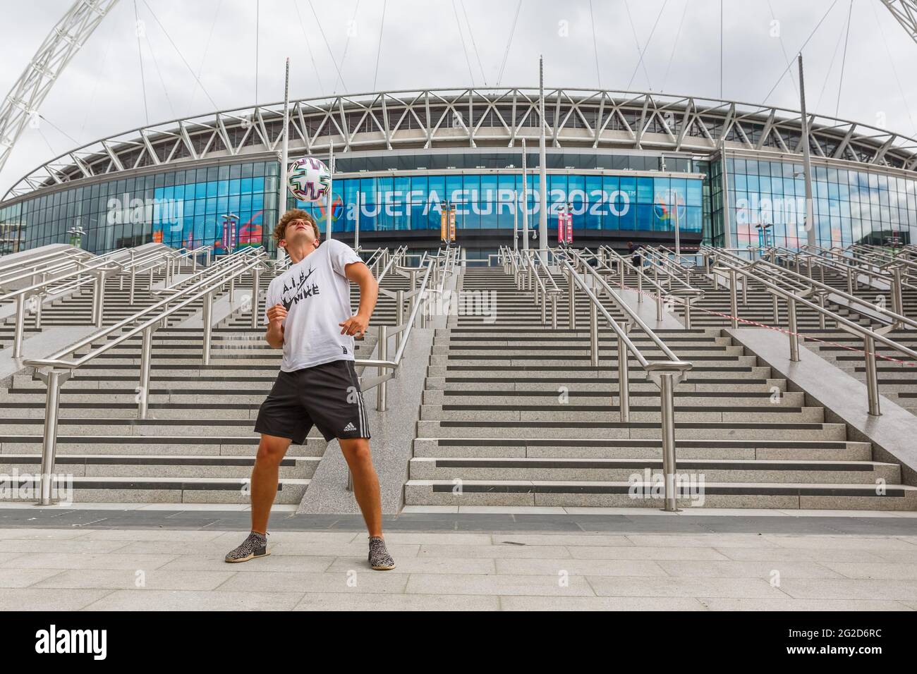 Wembley Stadium, Wembley Park, Großbritannien. Juni 2021. Vor dem ...