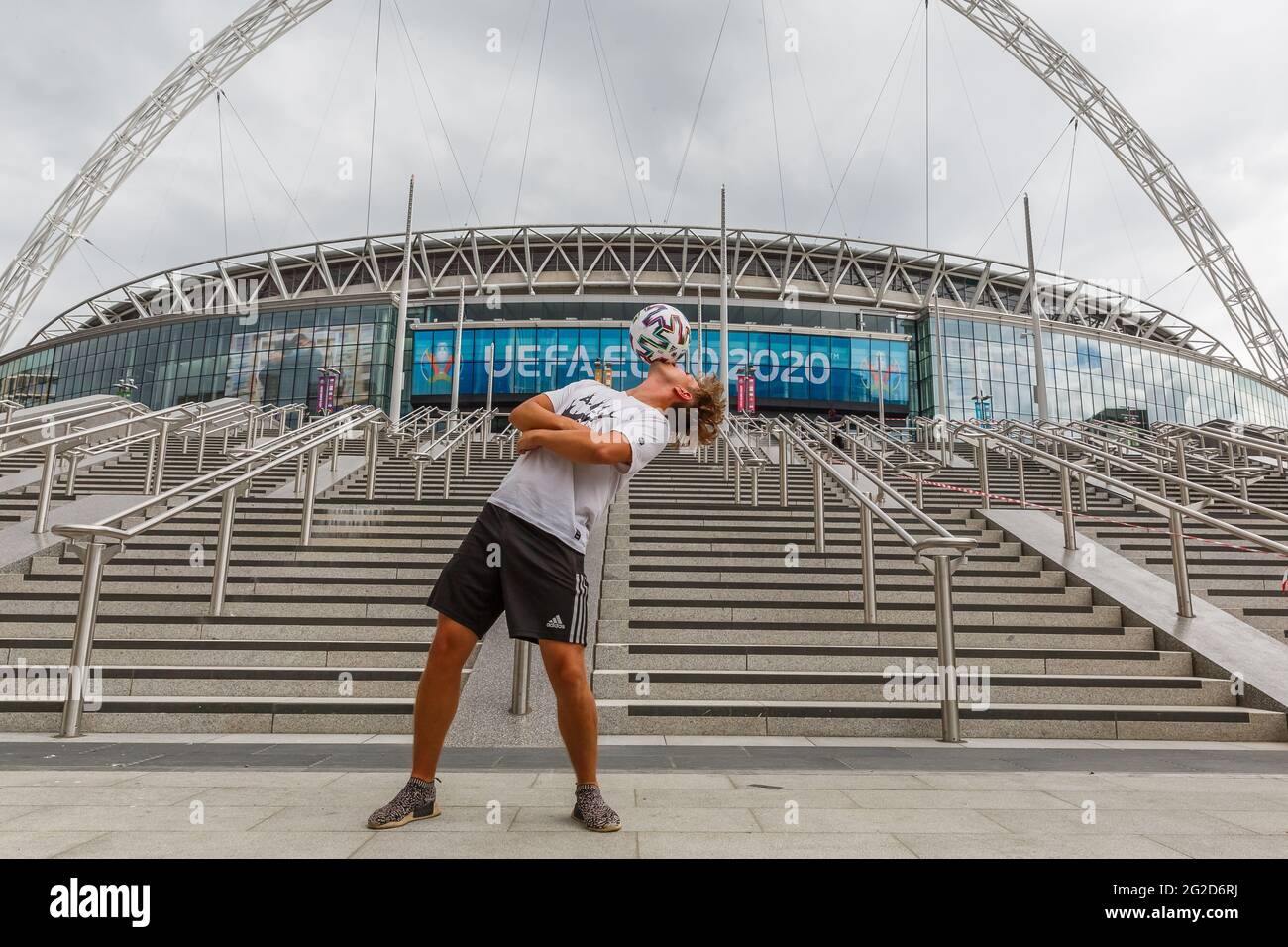 Wembley Stadium, Wembley Park, Großbritannien. Juni 2021. Vor dem ...