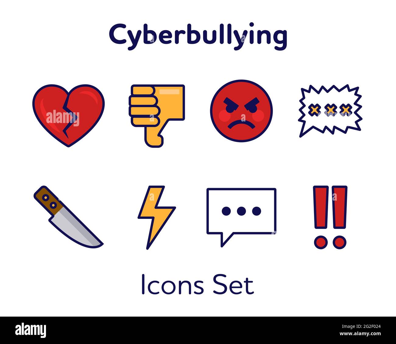 Cyber bullying illustration Stock-Vektorgrafiken kaufen - Alamy