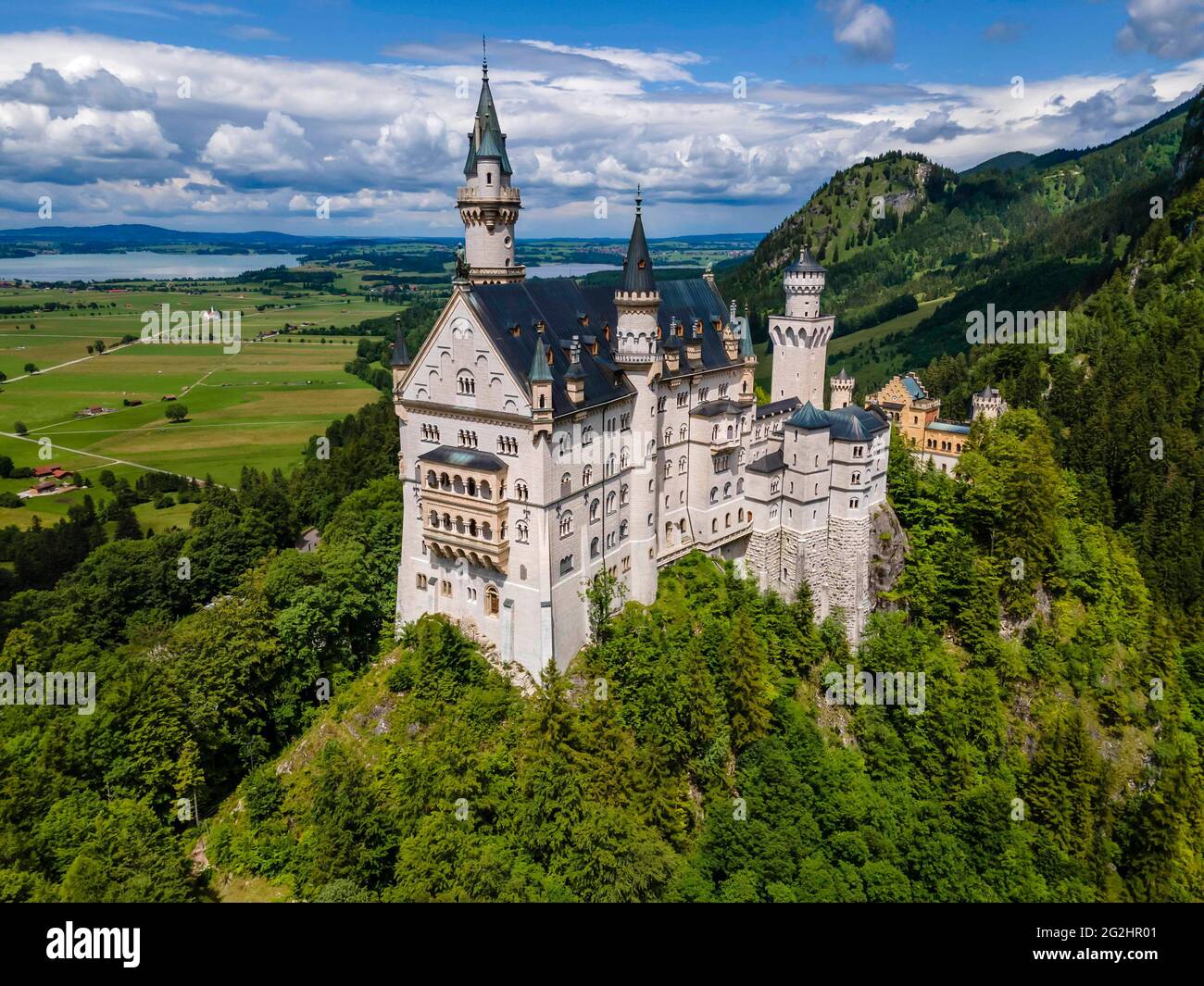 Schloss Neuschwanstein in Schwangau (König Ludwig II Stockfotografie ...