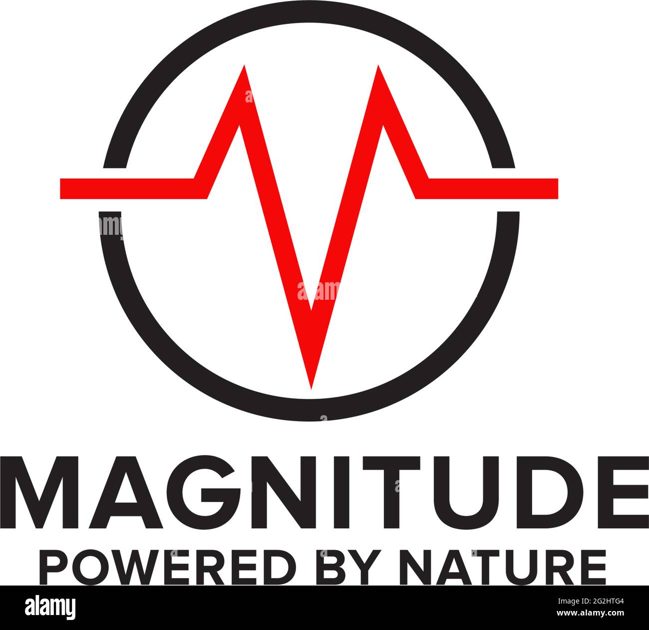 M Brief mit Magnitude Wave Logo Design Vektor-Vorlage integriert Stock ...