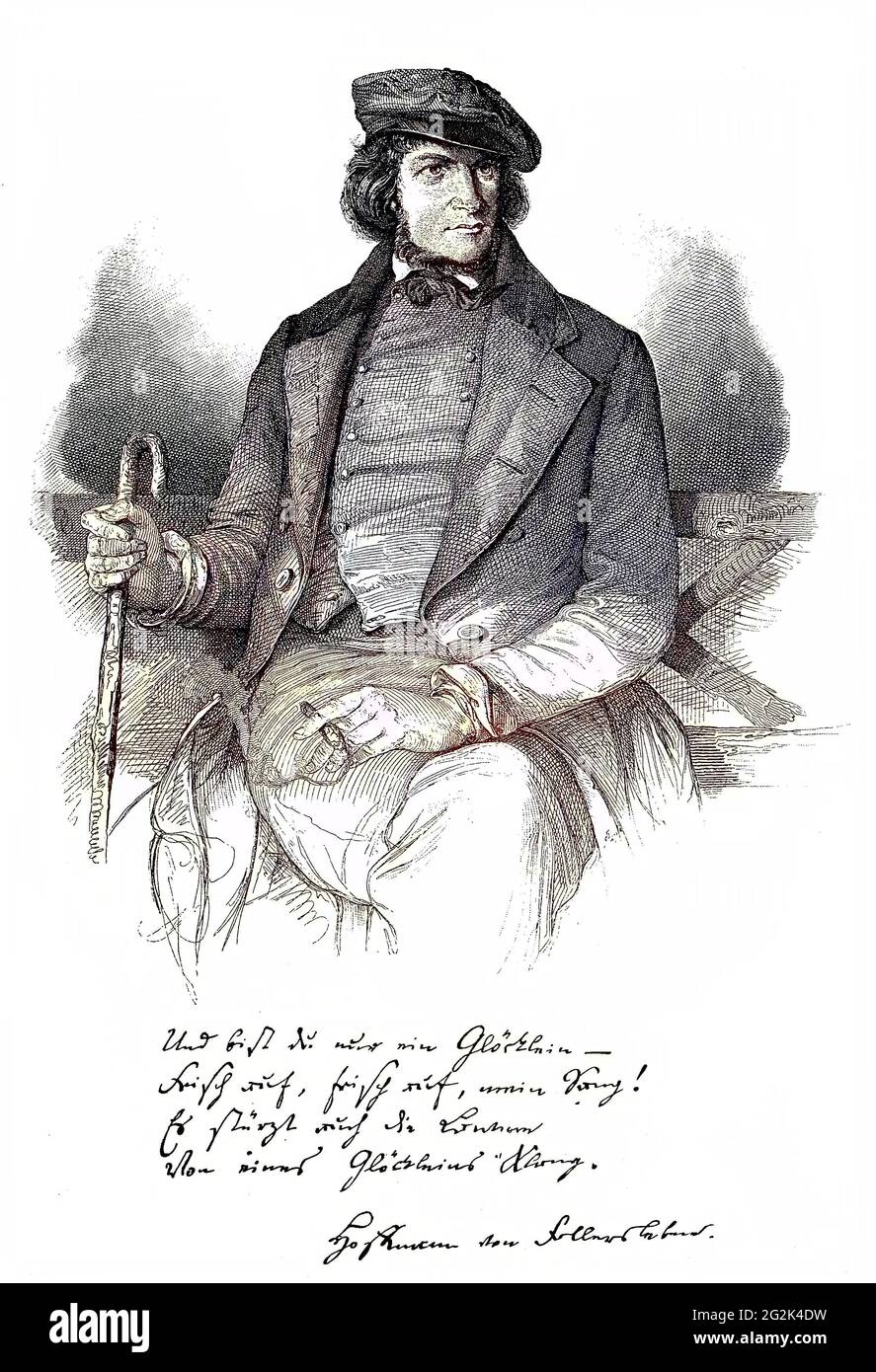 August Heinrich Hoffmann, bekannt als Hoffmann von Fallersleben, 2 ...