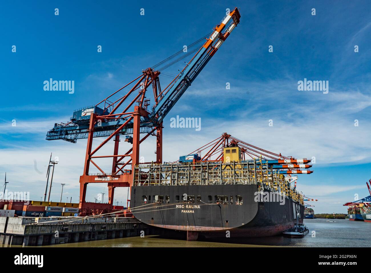Containerterminal Im Hamburger Hafen Stockfotos und -bilder Kaufen - Alamy