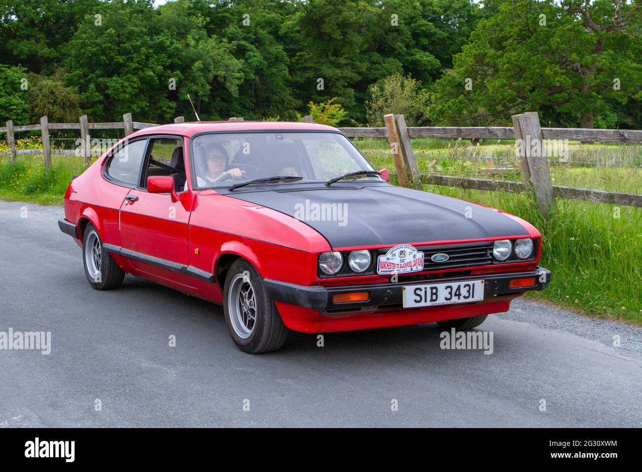 1986 80er Jahre roter Ford Capri 1993ccm Benzin-two -plus-zwei Coupé ...