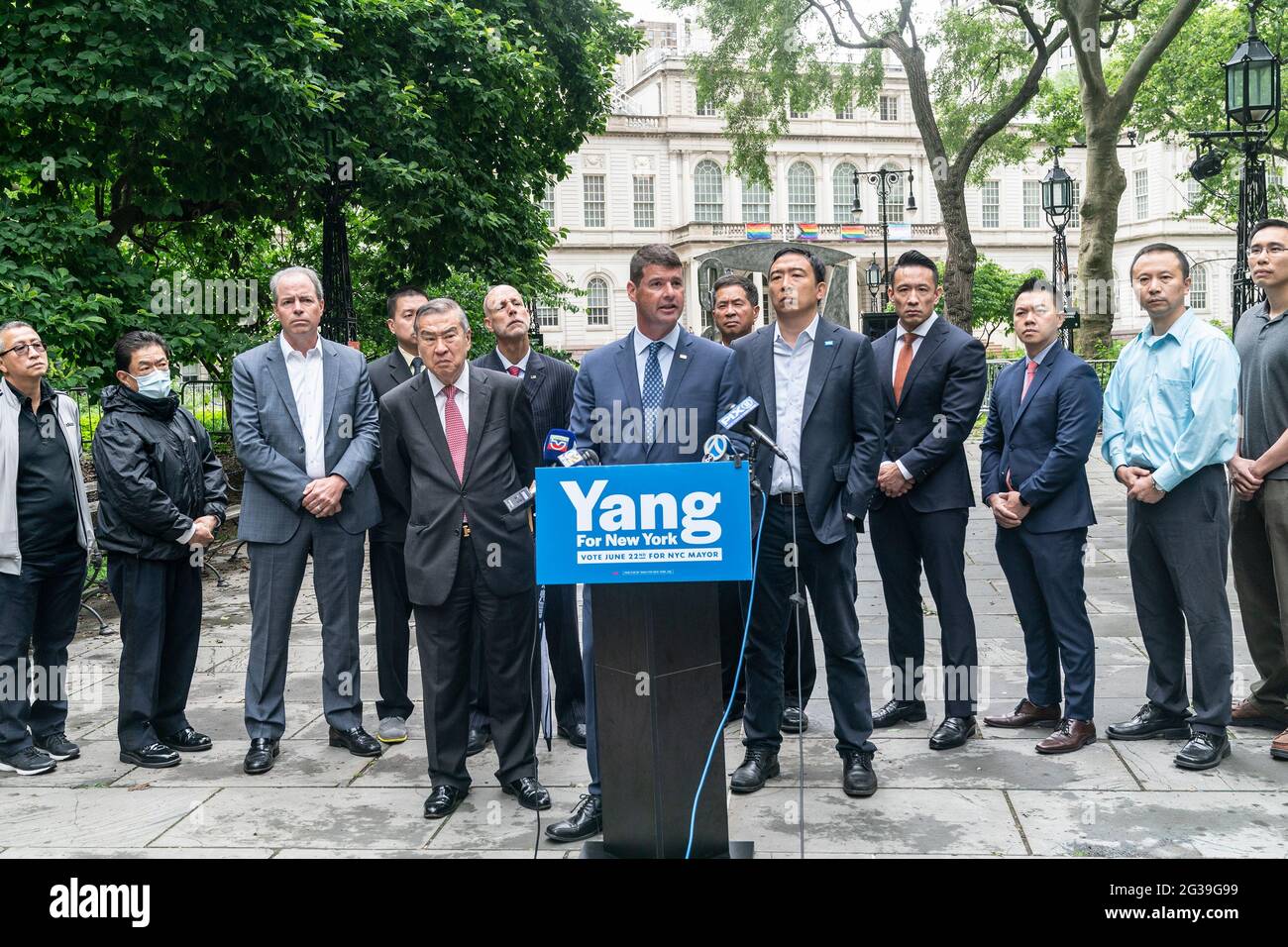 Der Präsident der CEA, Chris Monahan, spricht am 14. Juni 2021 bei der ...