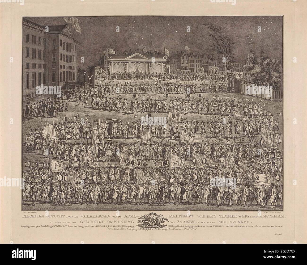 Prozession der Arbeiter des Admiraliteites Scheepstimmerwerf, 1787 ...