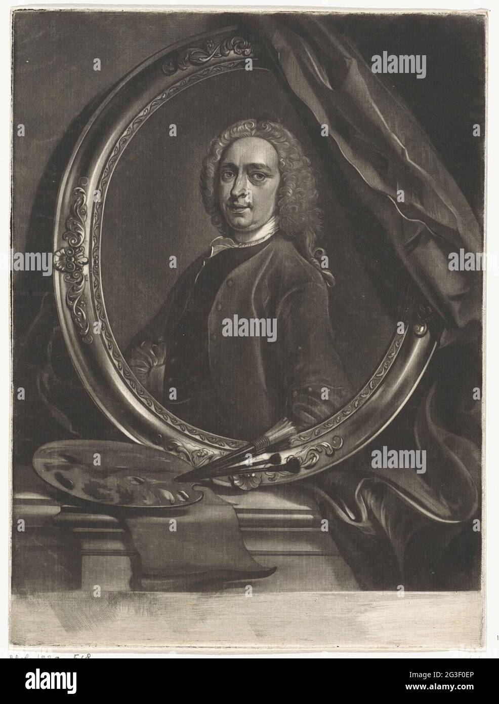 Selbstporträt von Cornelis Troost. Der Maler, Aquarellist und ...