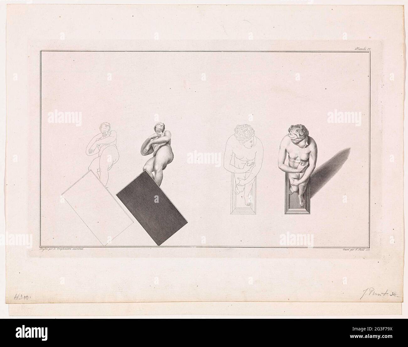 Statue der Venus der Medici, in zwei Positionen. Die Statue der Medici ...