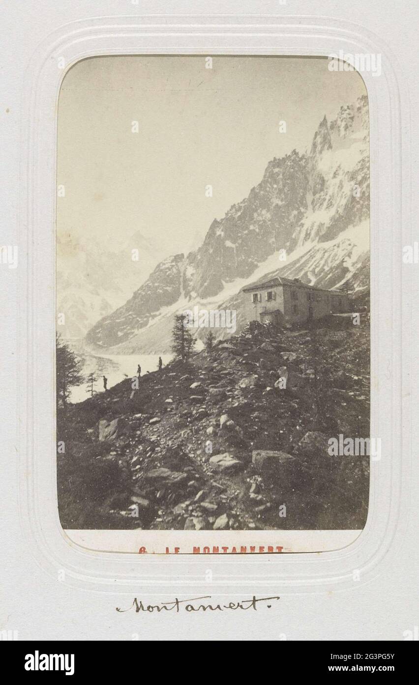 Auf einer Bergperle im Montanvert in der Schweiz gebaut; Le Montanvert ...