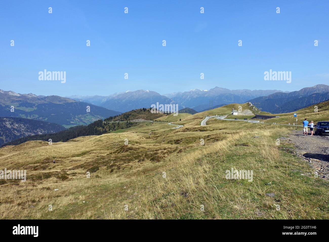Blick vom Jaufenpass in Richtung Nordosten Stockfotografie - Alamy