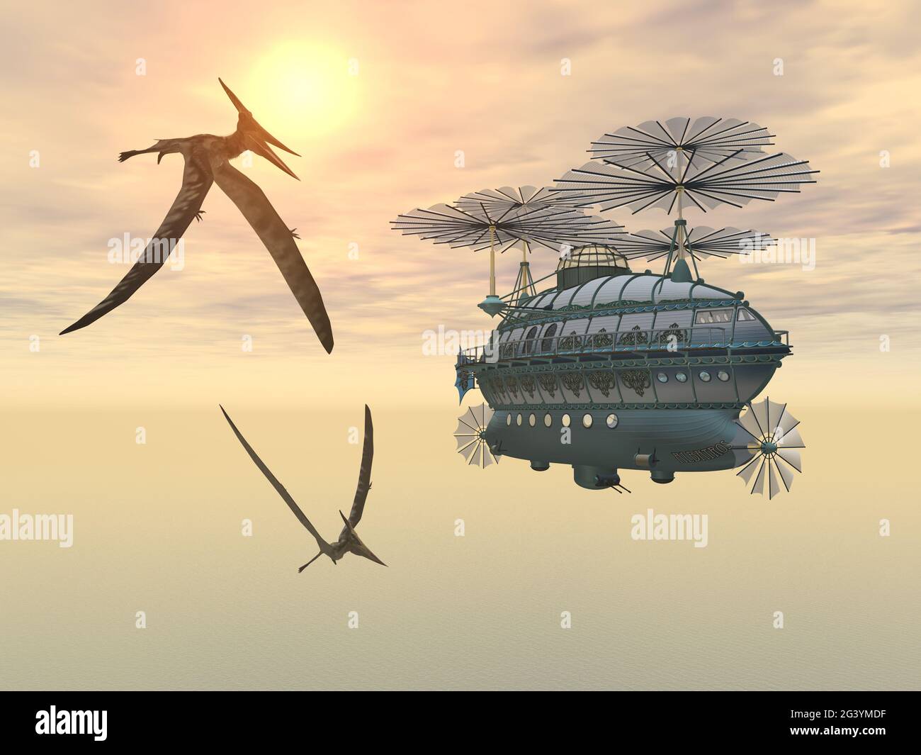 Fantasy luftschiff -Fotos und -Bildmaterial in hoher Auflösung – Alamy