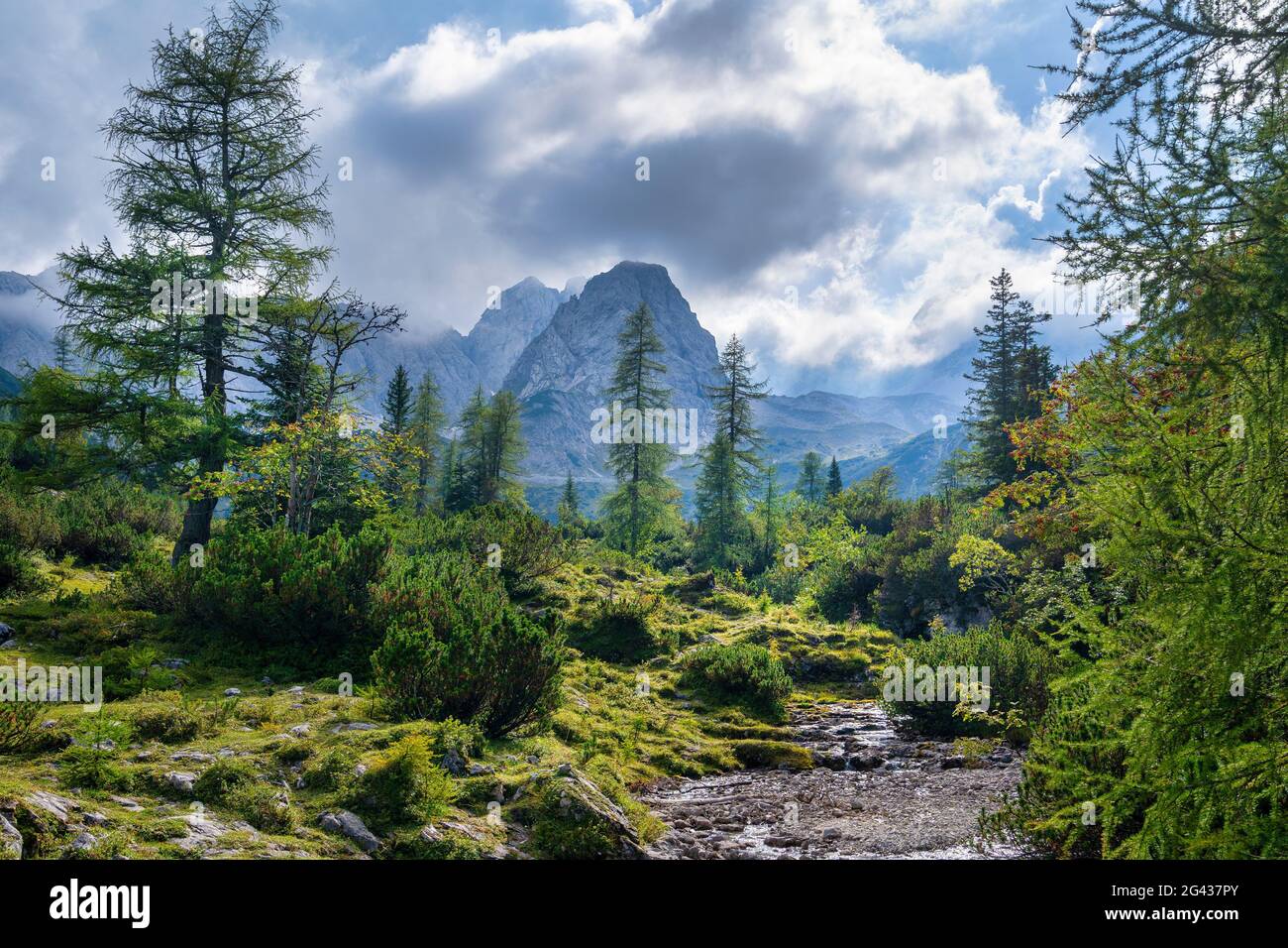 Auf dem Weg nach Seebensee, Ehrwald, Tirol, Österreich, Europa ...