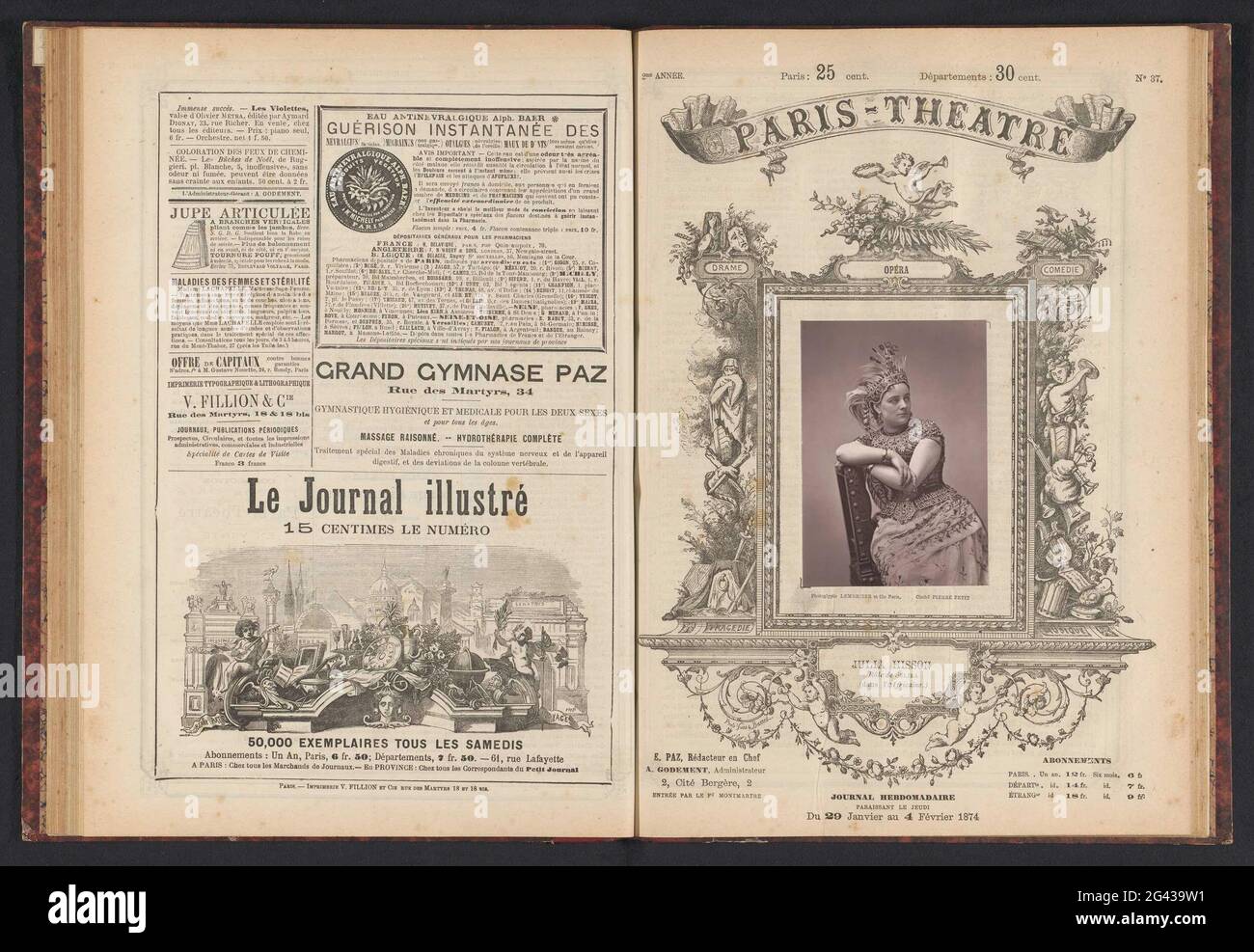 Portret van Julia Hisson als Selika in Afrika; Julia Hisson Rolle von ...