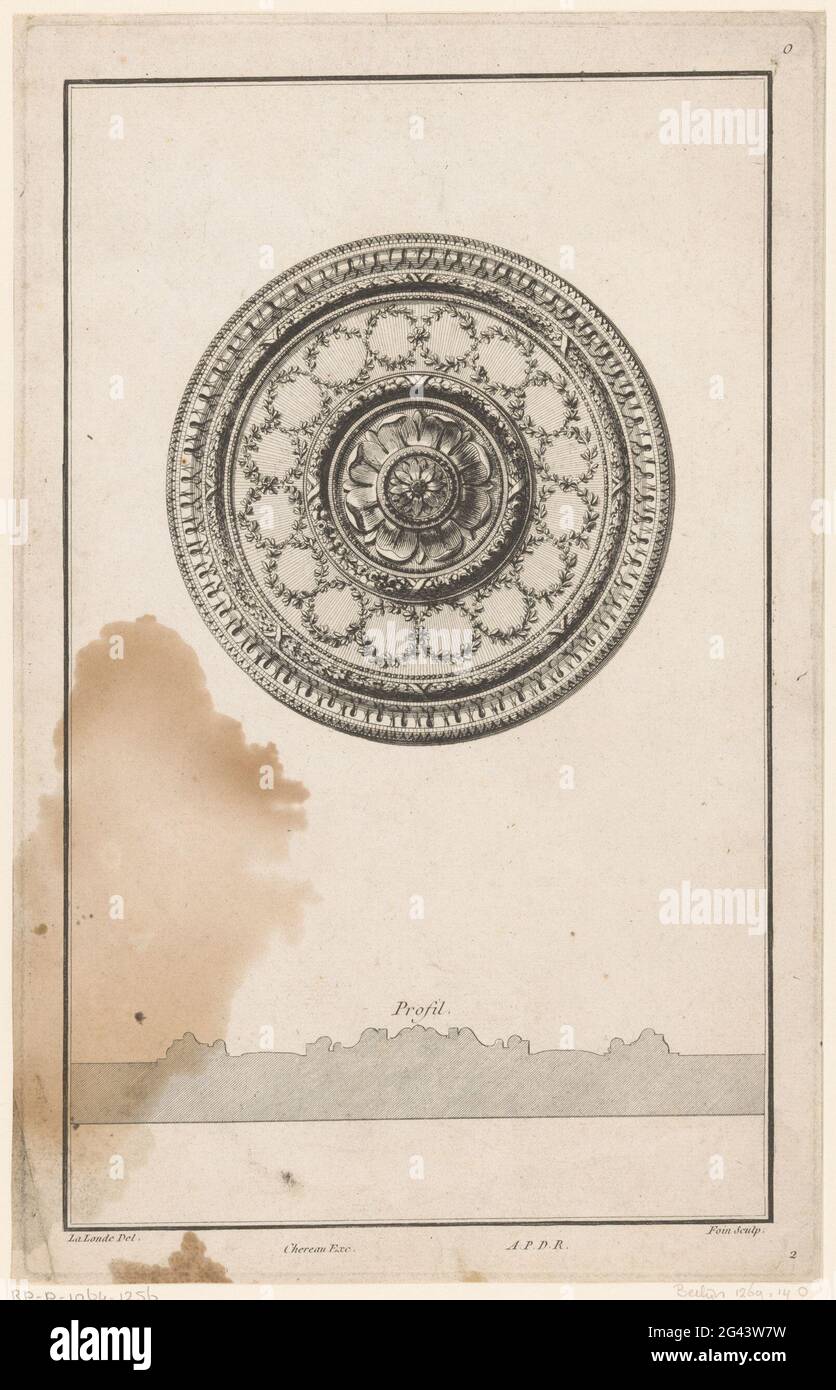 Rosette mit Ranken; Xive Cahier de l'Oeuvre de la Londe o Rosettes de ...